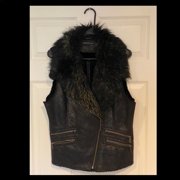 Members Only | Jackets & Coats | Members Only Fur Vest | Poshmark